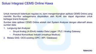CEMS integeration Application with Data Interfacing system HaWA | PPTX