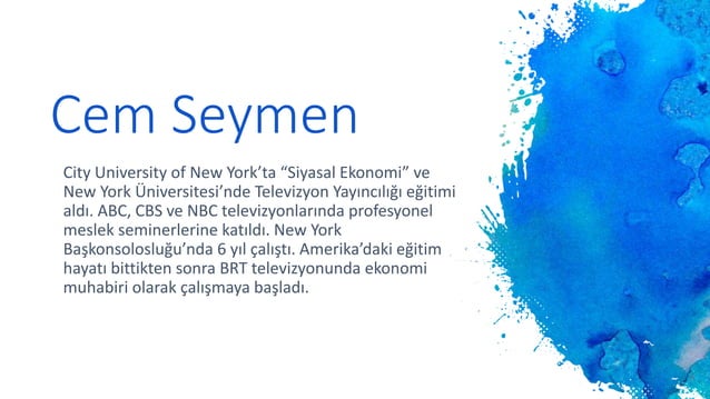 Cem Seymen - Mirador Speaker Agency | PPT