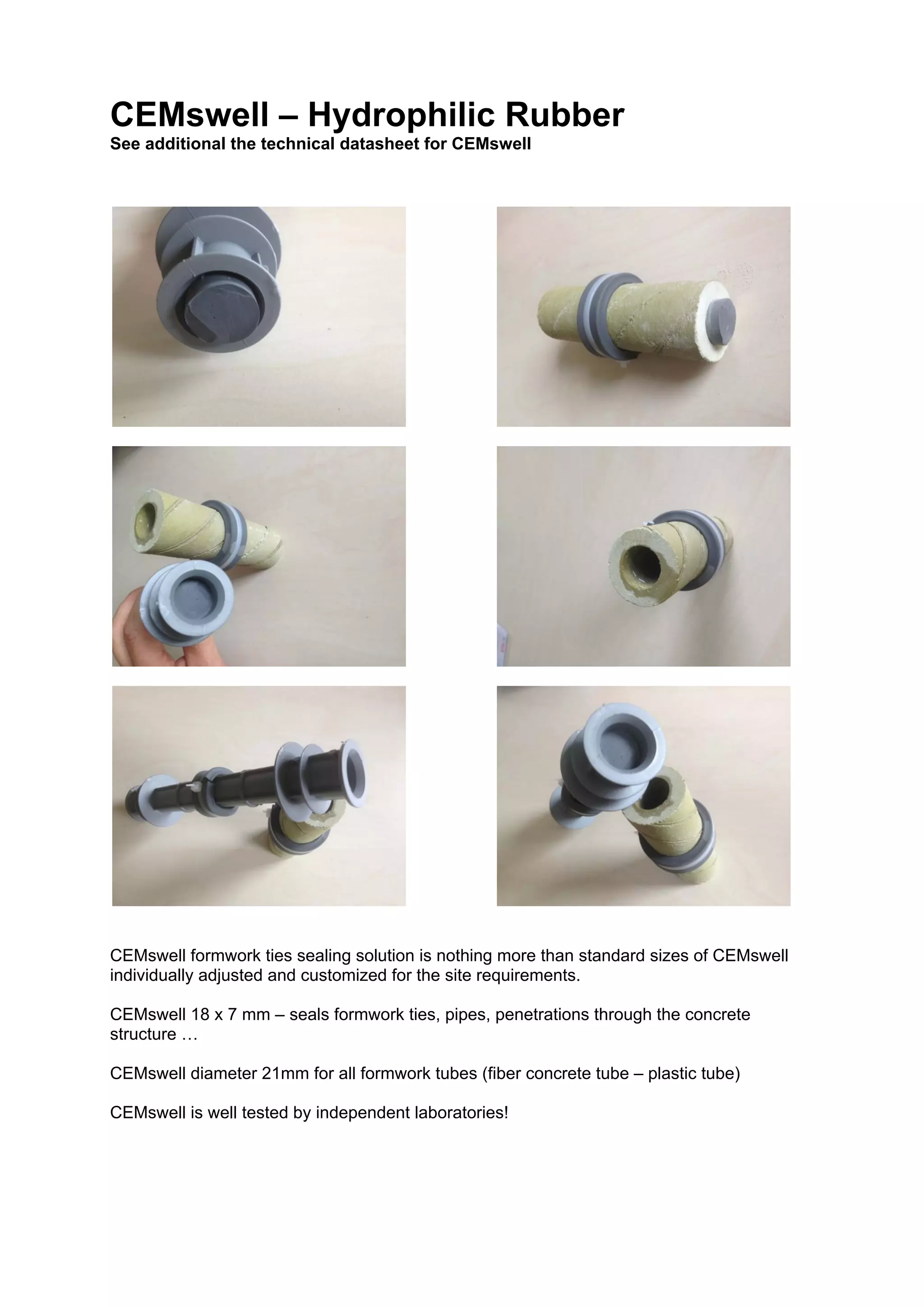 Waterproof Formwork Ties, sealing plug, waterproof spacer | PDF