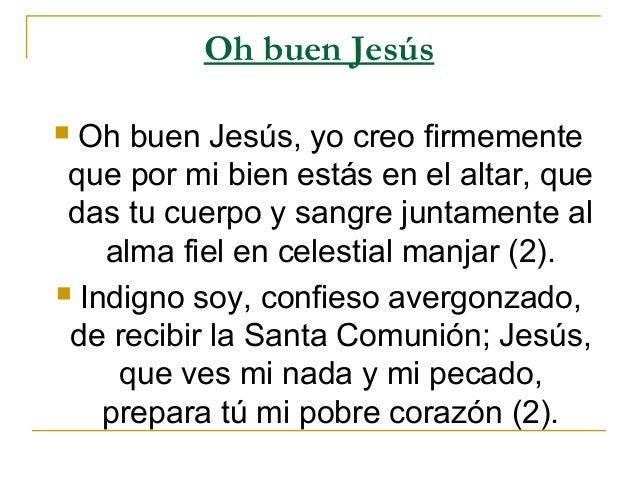 Oh Buen Jesus Yo Creo Firmemente Acordes