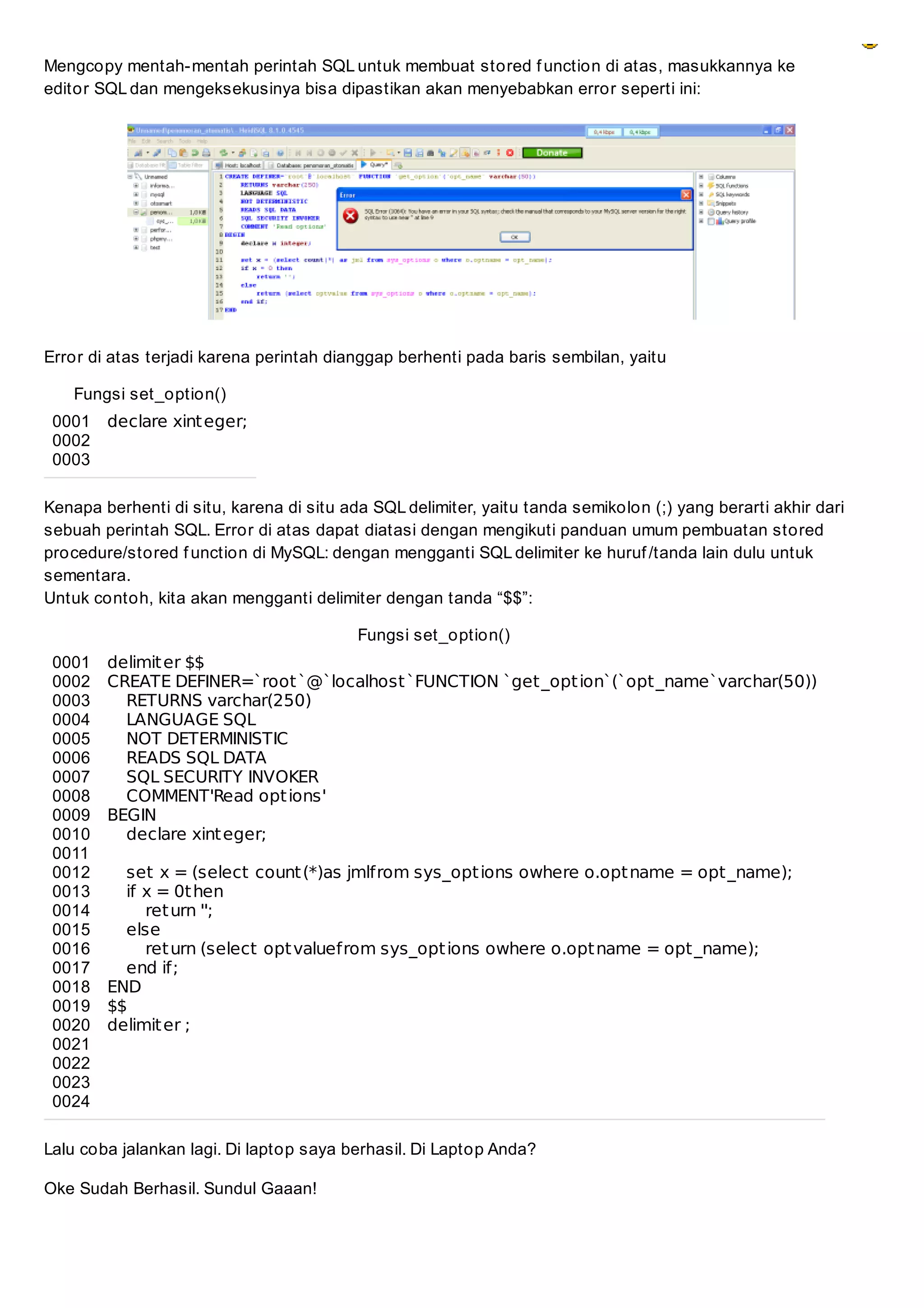 Cenadep.org - Tutorial Penomoran Transaksi Otomatis Dengan Delphi Dan MySQL | PDF