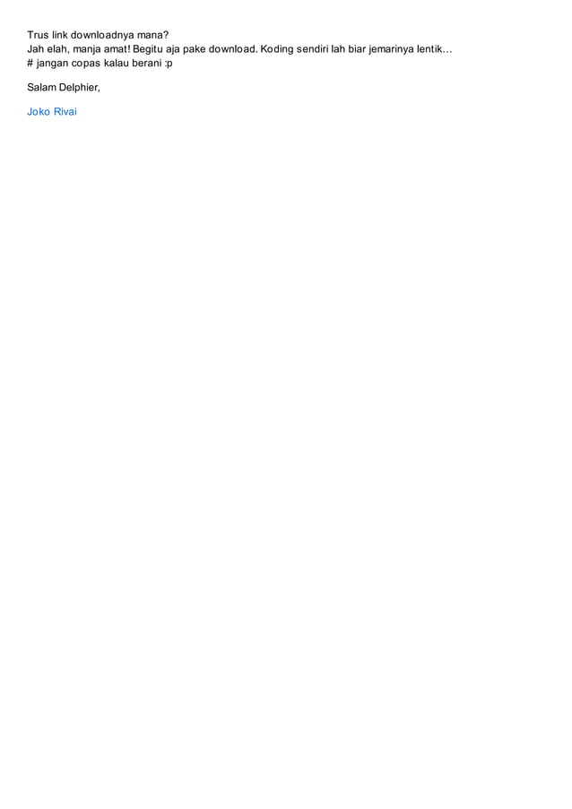 Cenadep.org - Tutorial Penomoran Transaksi Otomatis Dengan Delphi Dan MySQL | PDF