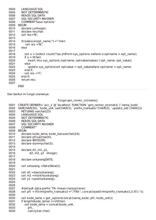 Cenadep.org - Tutorial Penomoran Transaksi Otomatis Dengan Delphi Dan MySQL | PDF