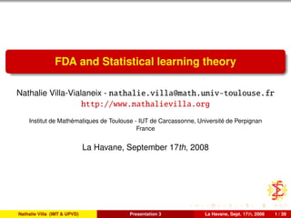 FDA and Statistical learning theory | PPT