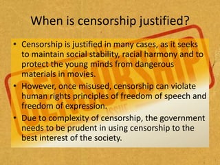 What is censorship? | PPTX