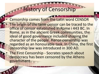 What is censorship? | PPTX