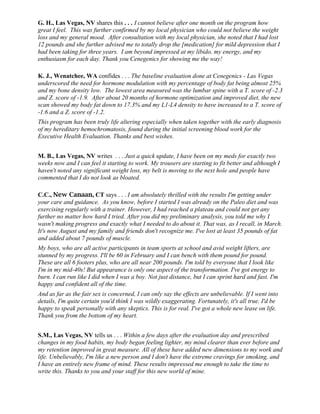 Cenegenics Client Reviews | PDF