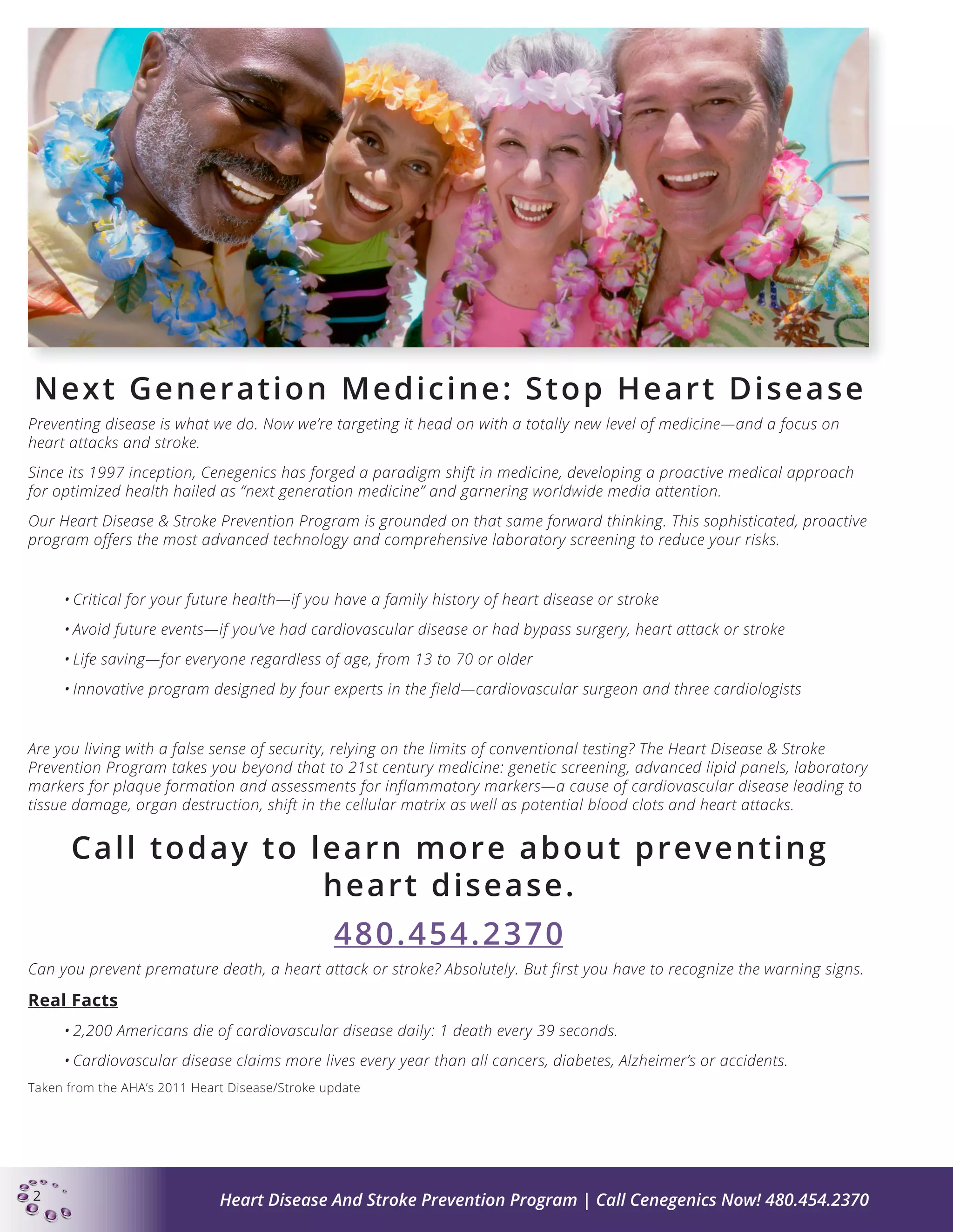 Cenegenics Heart Disease Brochure | PDF
