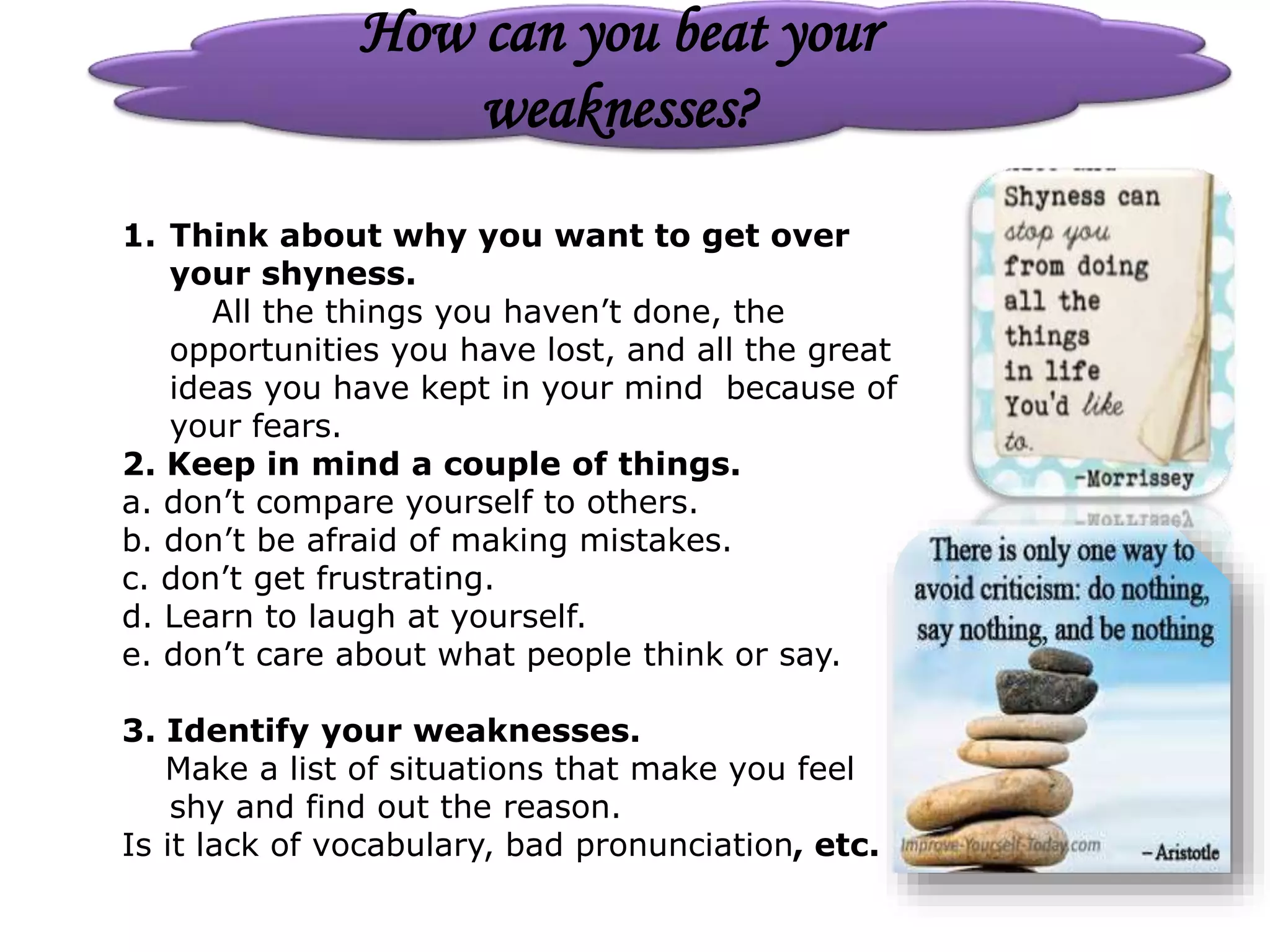 How to overcome shyness | PPTX
