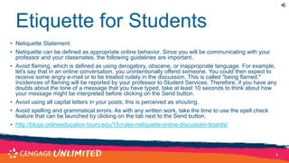 Cengage Unlimited Creating a Discussion Board | PPTX