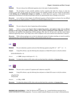Cengel cimbala solutions_chap01 | PDF