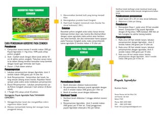 Brosur Pemupukan Tanaman Cengkeh dan kedelai | PPT