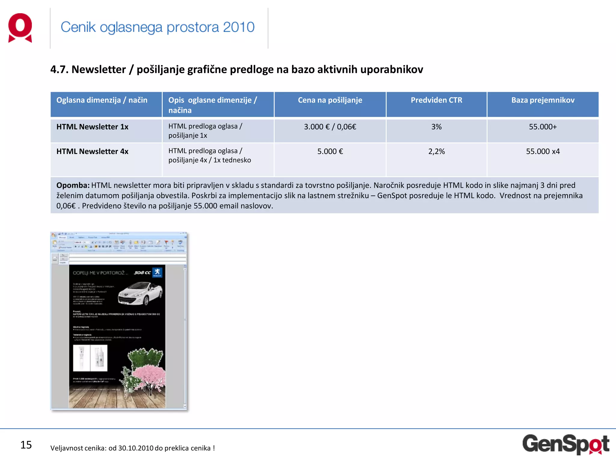 Cenik oglasnega prostora | PDF