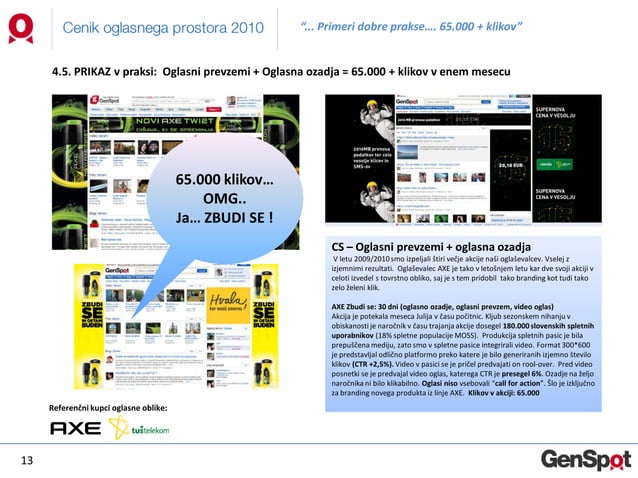 Cenik oglasnega prostora | PPT