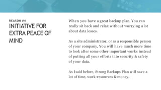 Why you should have a strong Backup Plan? | PPTX