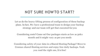 Why you should have a strong Backup Plan? | PPTX