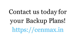 Why you should have a strong Backup Plan? | PPTX