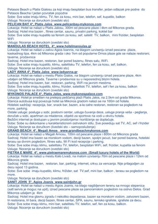 Cenovnik myconos 2014 direktan let | PDF