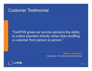 CenPOS automotive dealership solutions | PPT