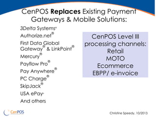 Introduction to Cenpos Business to Business cloud payment solutions | PDF