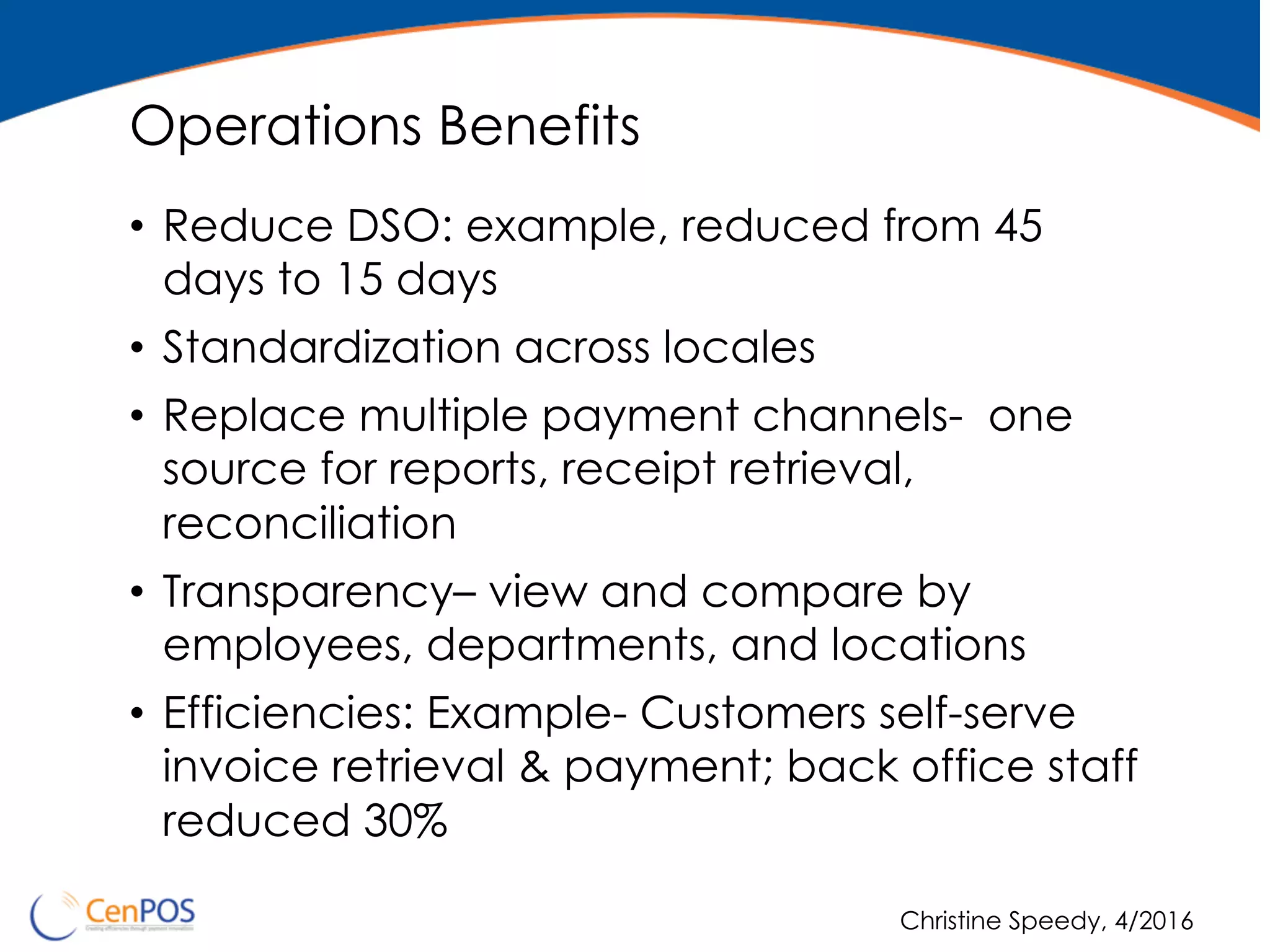 CenPOS EBPP Electronic Bill Presentment & Payment Enterprise Level III ...