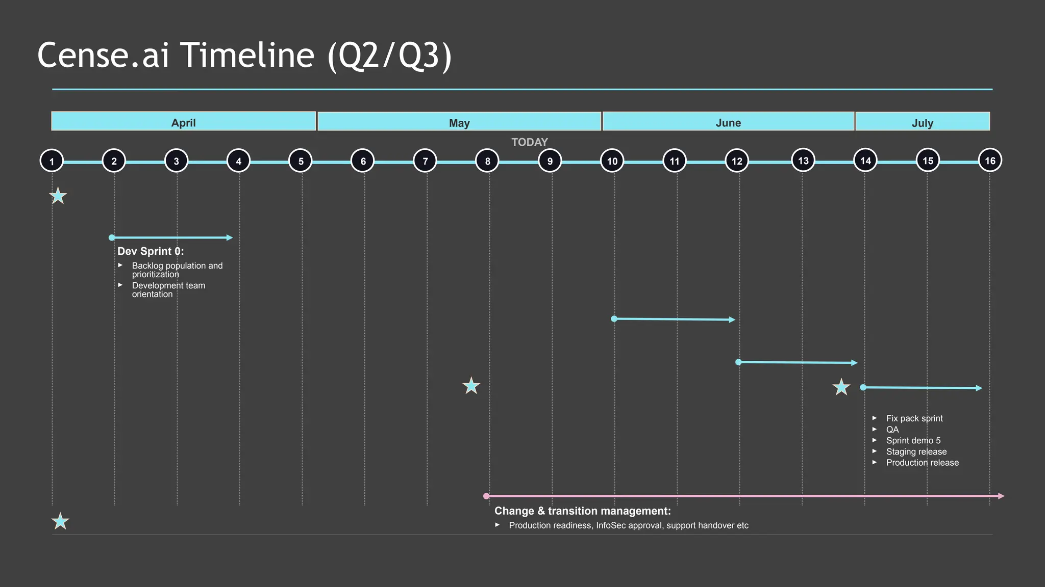 Cense.ai Product Roadmap Template sample | PPTX