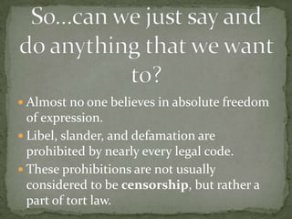Censorship | PPTX | Law