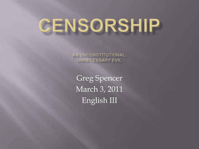 Censorship | PPT