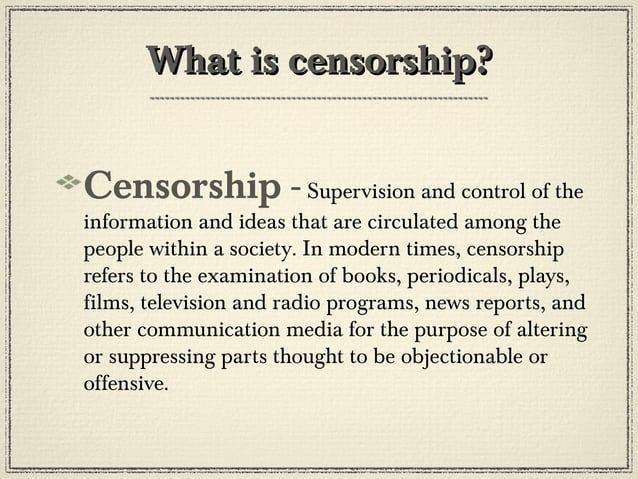Censorship | PPT
