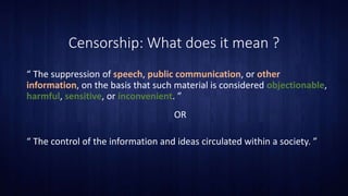 Censorship | PPTX