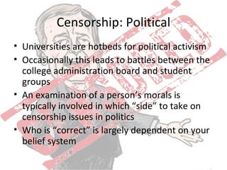 Censorship in Media by Terence J. Grant | PPT