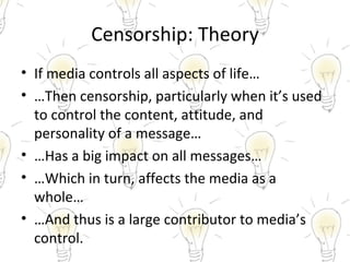 Censorship in Media by Terence J. Grant | PPT