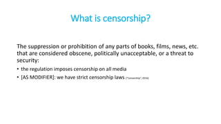 Censorship and libraries | PPTX | Religion & Spirituality