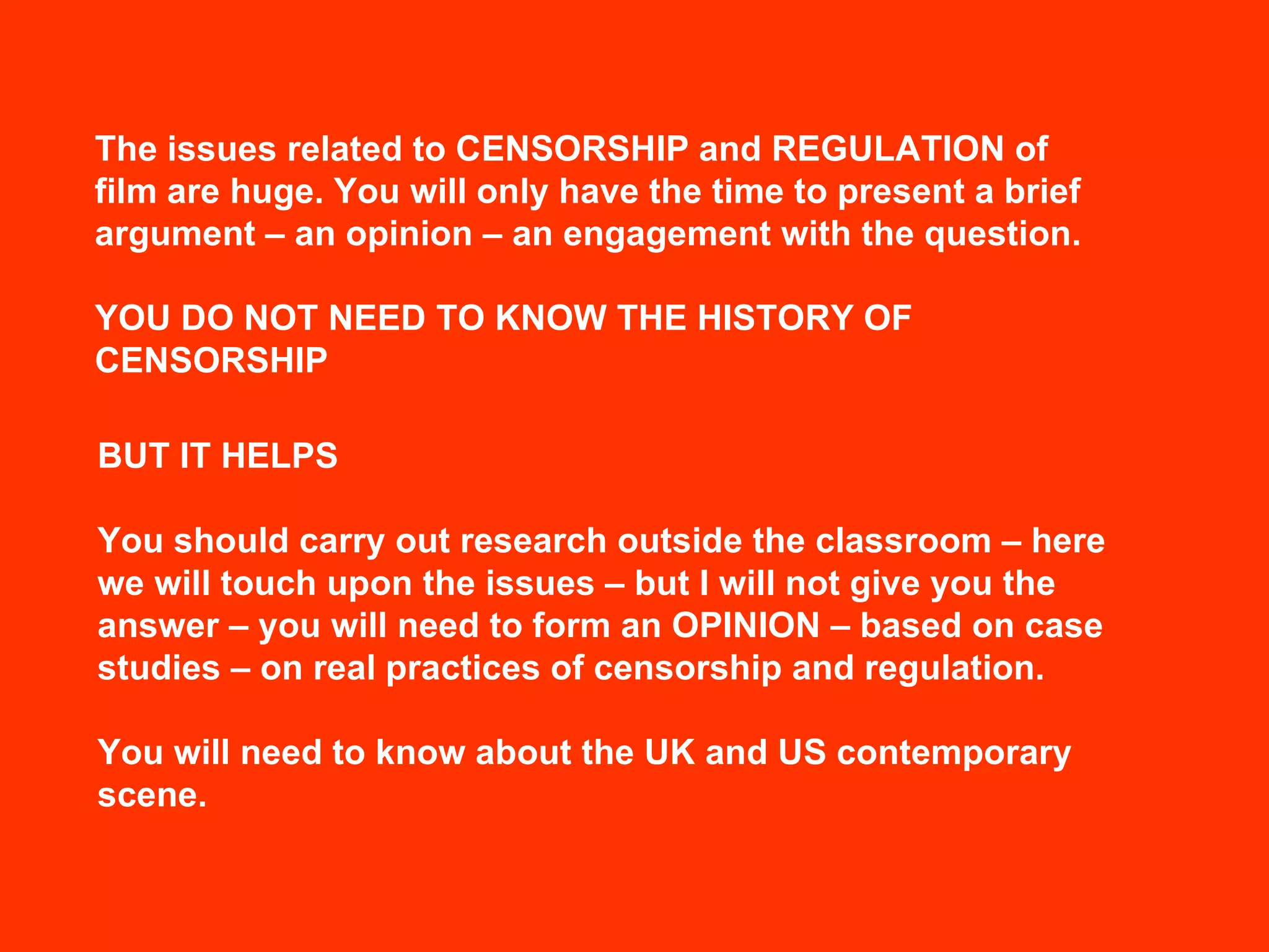 Censorship And Regulation[1] | PPT