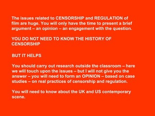 Censorship And Regulation[1] | PPT