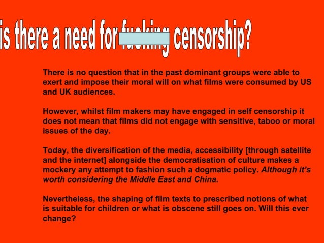 Censorship And Regulation[1] | PPT