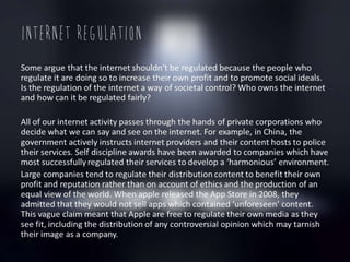 Censorship and Regulation of the Internet | PPTX