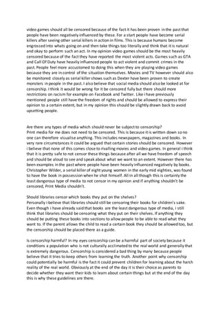 Censorship Debate | DOCX