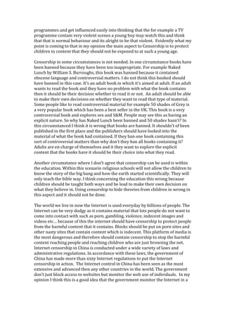 Censorship essay | PDF