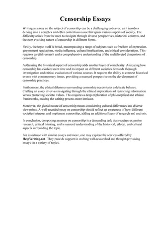 Censorship Essays.pdf