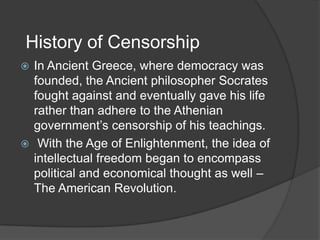 Censorship Powerpoint | PPTX