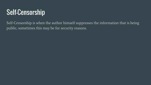 Censorship presentation | PDF