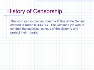 Library Censorship | PPT