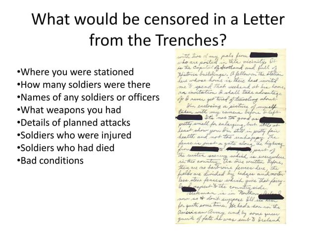 Censorship ww1 | PPTX