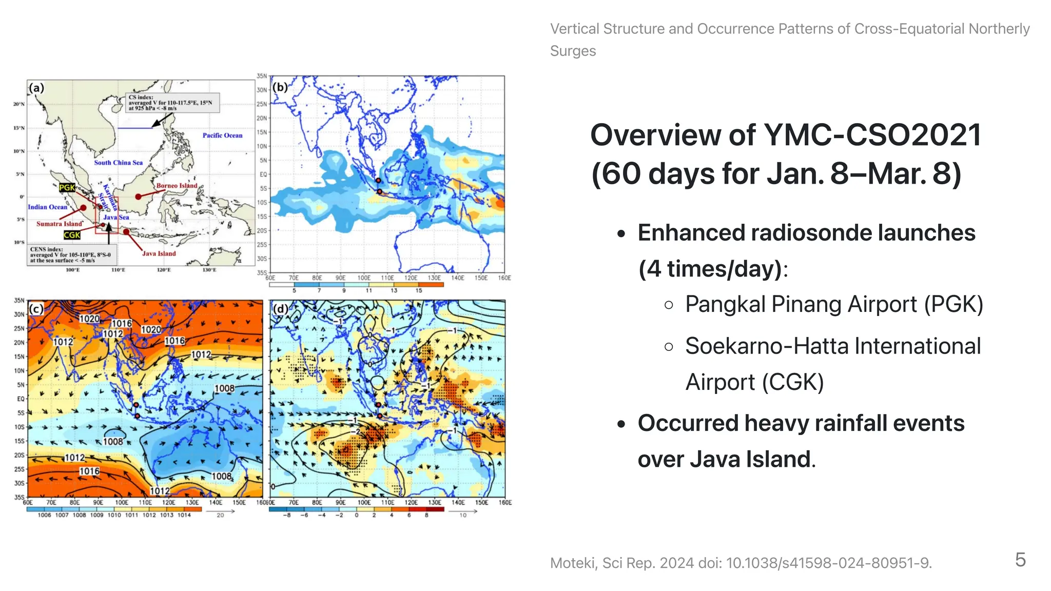 Vertical structure and occurrence patterns of the cross-equatorial ...