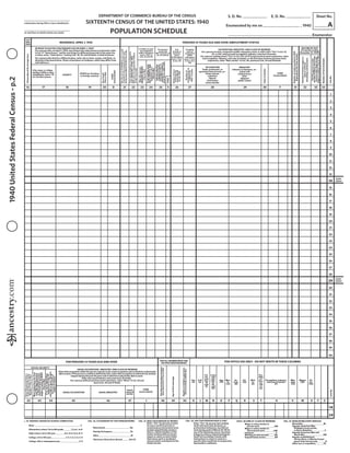 Census Forms 1900-1940 | PPT
