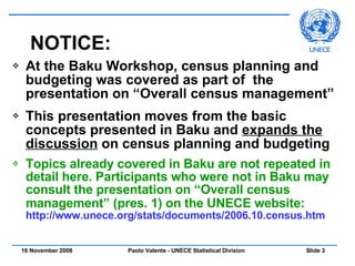 Census Planning And Budgeting | PPT