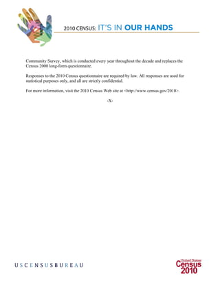 Introduction to the 2010 Census | PDF