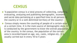 Census and national health survey | PPTX