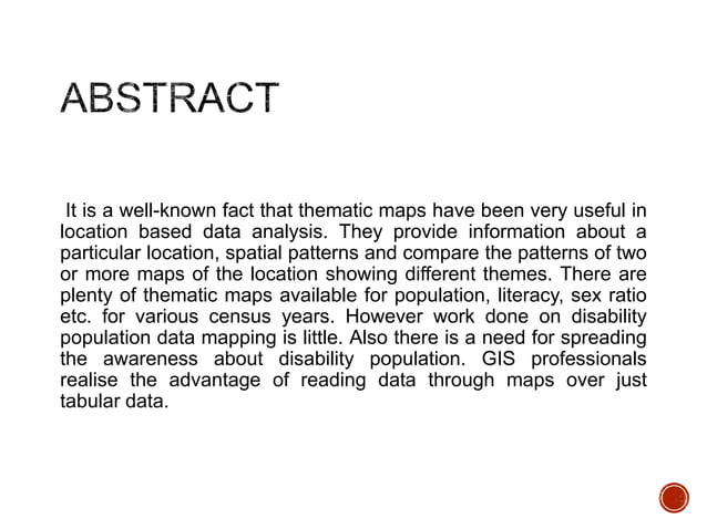 Mapping Disability Population | PPTX